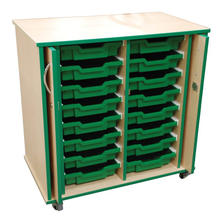 16 Tray Unit with Retractable Doors - Education Furniture Moffett ...